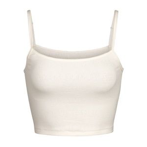 SKIMS | Tops | Skims Pointelle Lace Cami Logo In Bone New | Poshmark